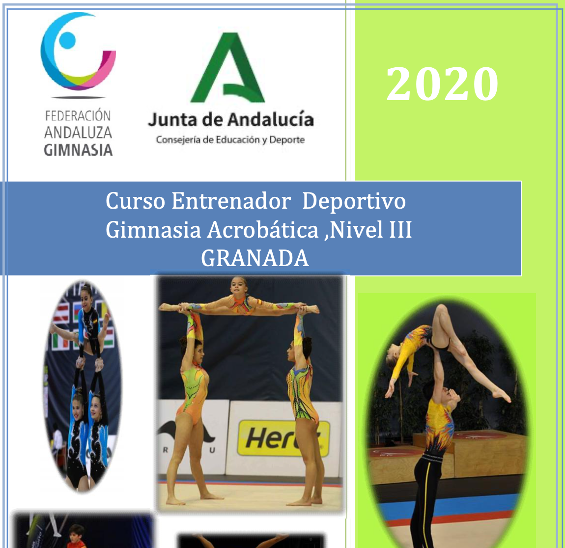 Información Curso 3º Nivel Gimnasia acrobática - Federación Andaluza de ...